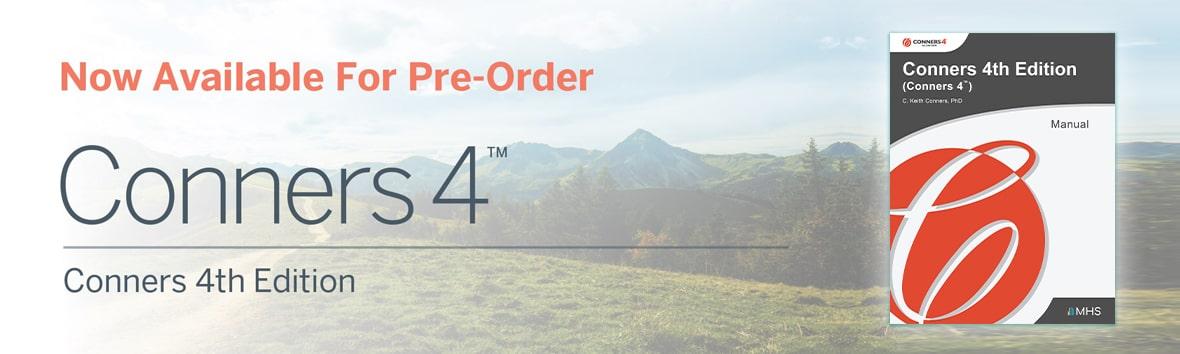 blog - Conners 4th Edition™ is Available for Pre-Order