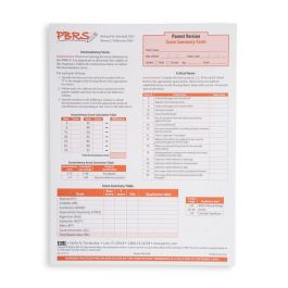 PBRS Parent Score Summary/Profile Form (Pad of 25)