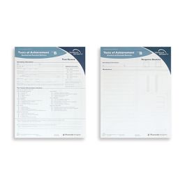 WJ IV Achievement Form B Test Record and Response Booklet with Score ...