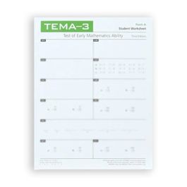 TEMA-3 Worksheet Form A (Pack of 25)