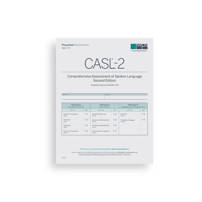 CASL-2 Preschool Form (Pack of 10)
