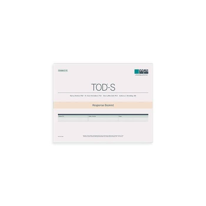 TOD-S Print Response Booklet and Scoring Sheet Grades 2-5 (Pack of 10)