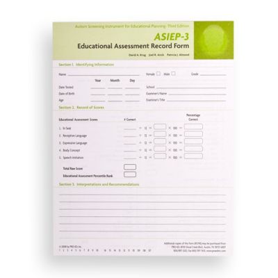 (ASIEP-3) Autism Screening Instrument for Educational Planning