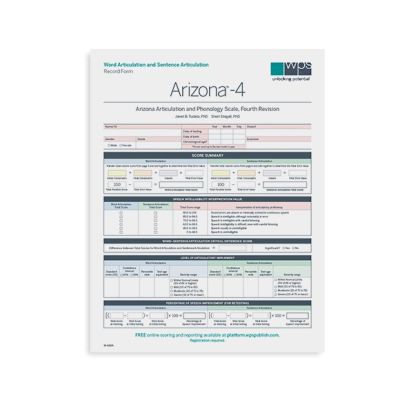 (Arizona™-4) Arizona Articulation Phonology Scale, Fourth Edition