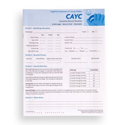 (CAYC) Cognitive Assessment of Young Children
