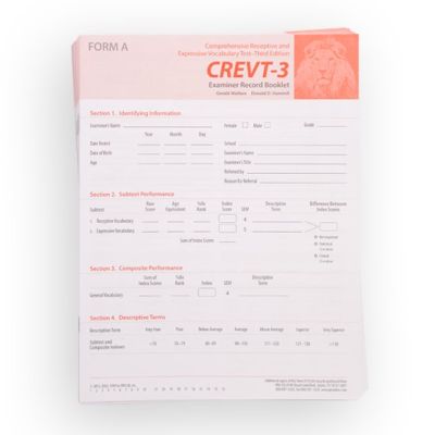 (CREVT-3) Measure Expressive and Receptive Vocabulary