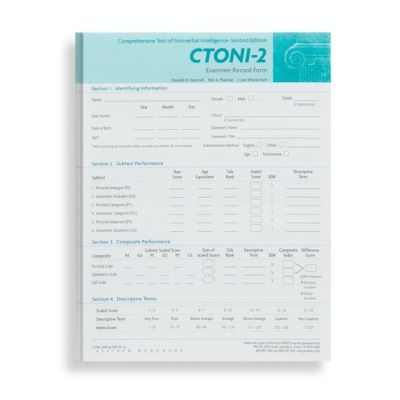 (CTONI-2) Comprehensive Test of Nonverbal Intelligence