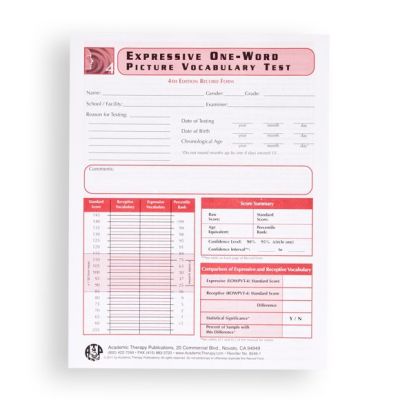 (EOWPVT-4) Expressive One-Word Picture Vocabulary Test, Fourth Edition