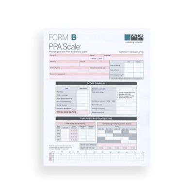 (PPA Scale) Phonological and Print Awareness Scale