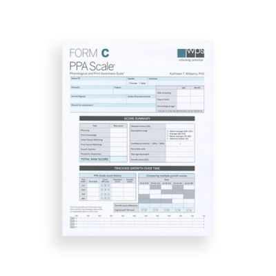 (PPA Scale) Phonological and Print Awareness Scale