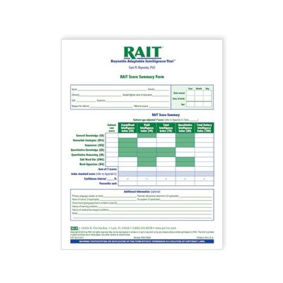 (RAIT) Reynolds Adaptable Intelligence Test