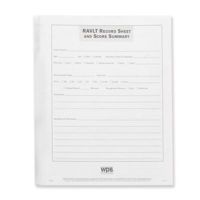 (RAVLT™) Rey Auditory Verbal Learning Test™