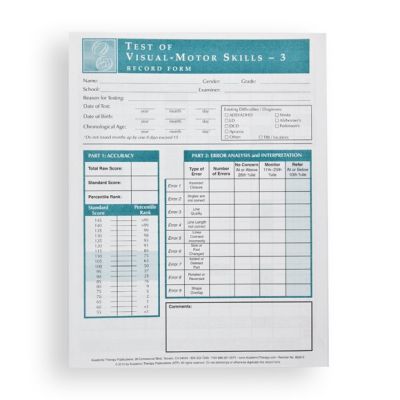 (TVMS-3) Test of Visual-Motor Skills, Third Edition