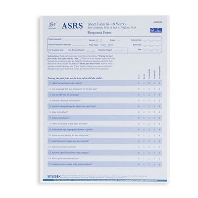 (ASRS) Autism Spectrum Rating Scales
