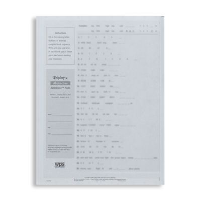 (Shipley-2) Shipley Institute of Living Scale Kit