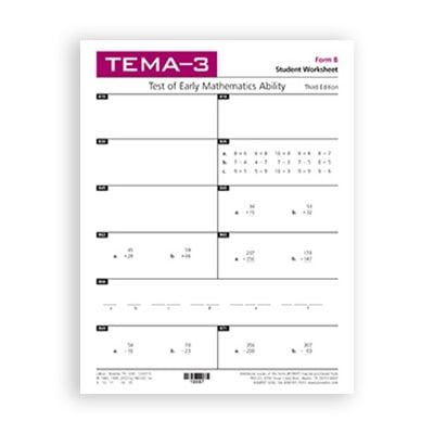 (TEMA-3) Test of Early Mathematics Ability, Third Edition
