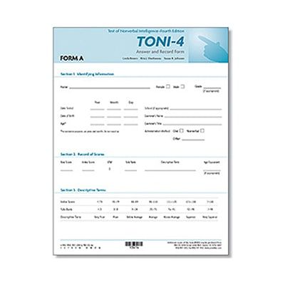 (TONI-4) Test of Nonverbal Intelligence, Fourth Edition