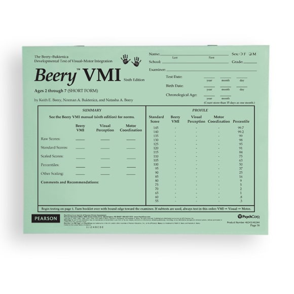 Developmental Test Of Visual Motor Integration Scoring Sheet ...