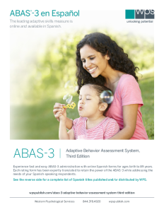 (ABAS®-3) Adaptive Behavior Assessment System, Third Edition