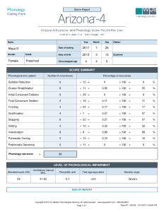 (Arizona™-4) Arizona Articulation Phonology Scale, Fourth Edition