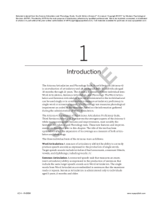 (Arizona™-4) Arizona Articulation Phonology Scale, Fourth Edition