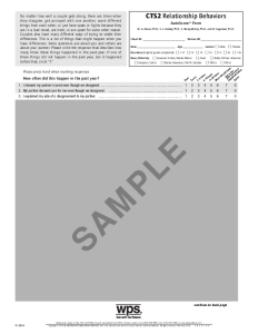 (CTS™) Conflict Tactics Scales™