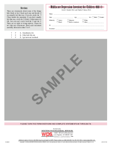 (MDI-C) Multiscore Depression Inventory for Children