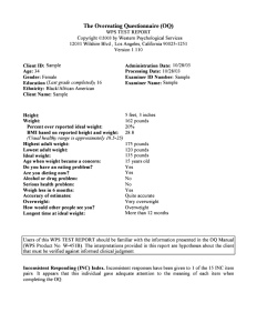 (OQ™) Overeating Questionnaire™