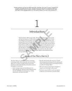 (Piers-Harris™ 3) Piers-Harris Self-Concept Scale, Third Edition