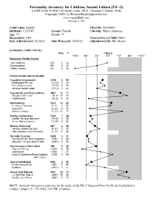 (PIC™-2) Personality Inventory for Children™, Second Edition