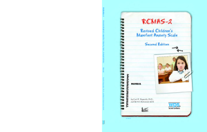 (RCMAS™-2) Revised Children's Manifest Anxiety Scale™, Second Edition
