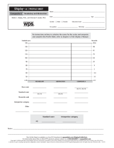 (Shipley-2) Shipley Institute of Living Scale Kit