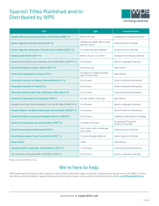 (SPM™-2) Sensory Processing Measure, Second Edition and SPM-2 Quick Tips™