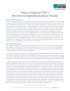 (TOD™) Tests of Dyslexia